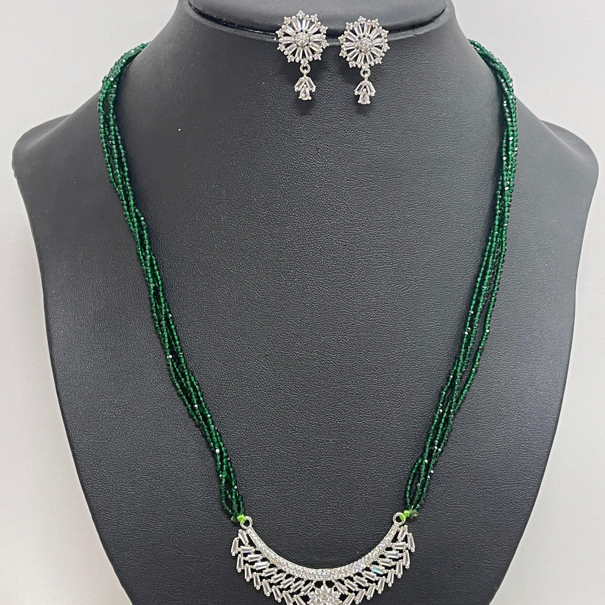 Green American Diamond Hydro Pote Mangalsutra – Boutique Nepal